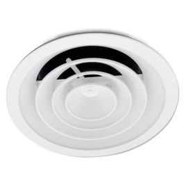 LINDAB KU4R250 Circular Diffuser with Fixed Cones White RAL 9010 - Diameter 250 - ShopClima.it