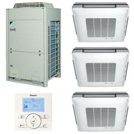 DAIKIN RZQ200C+FUA71A(x3) Outdoor unit Three phase Triple application 68000 BTU + 3 ceiling ...