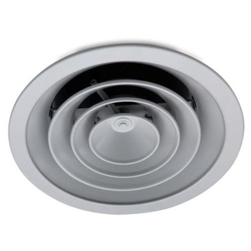 LINDAB KU4G300 Circular Diffuser with Fixed Cones Silver Gray - Diameter 300 - ShopClima.it