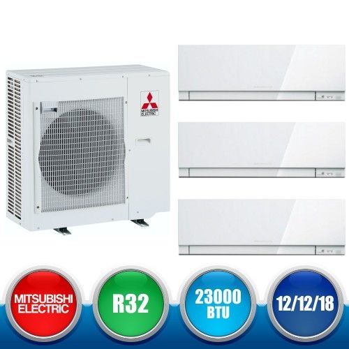 MITSUBISHI ELECTRIC MXZ-3F68VF + MSZ-EF35VE3W + MSZ-EF35VE3W + MSZ ...