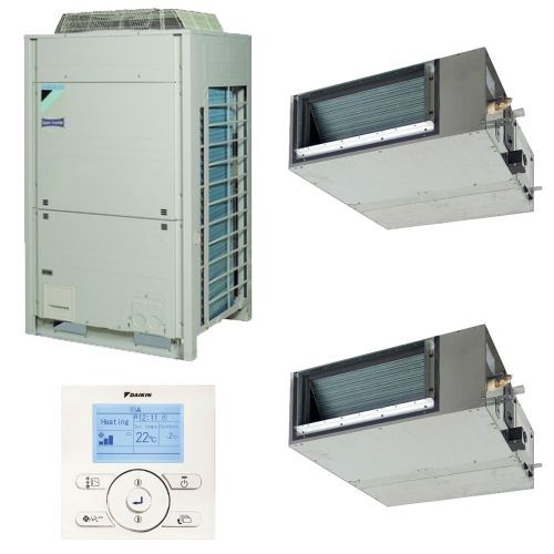 DAIKIN RZQ250C+FBA125A(x2) Kit Twin Externer Motor dreiphasig 85000 BTU + 2 Kanalisierbare ...